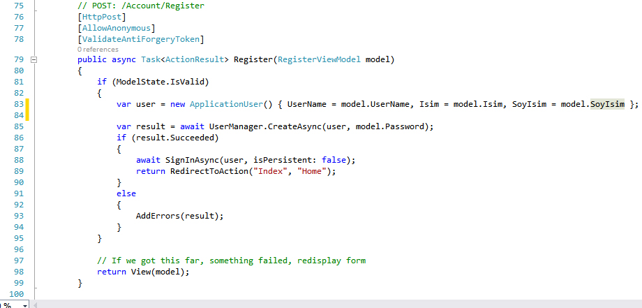 Kullanıcı Kayıt Ekranına Ekstra Alan Eklemek Aspnet Mvc 5 Aspnet Mvc Eticaret Ve İçerik
