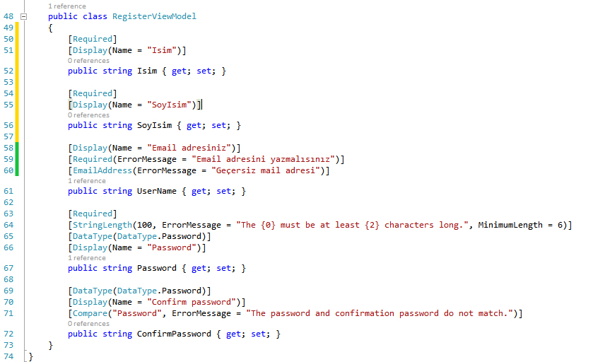 Kullanıcı Kayıt Ekranına Ekstra Alan Eklemek Aspnet Mvc 5 Aspnet Mvc Eticaret Ve İçerik